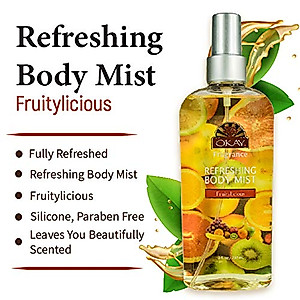 OKAY FRUITYLICIOUS REFRESHING BODY MIST 8oz / 237ml