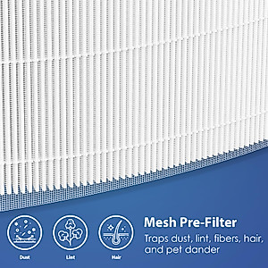 AP-T20 Replacement HEPA Filter Compatible with Homedics AP-T20 and AP-T20WT Purifier, 3-in-1 True HEPA Replacement Filter, Part# AP-T20FL, Pack of 2
