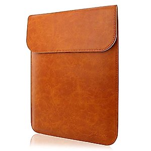 Allinside 13" Laptop Sleeve Compatible with MacBook Air 13 2018-2022 (M2 A2681 M1 A2337)/ MacBook Pro 13 2016-2022 (M2 A2686 M1 A2338 A2251 A2289 A2159), PU Leather Case, Brown