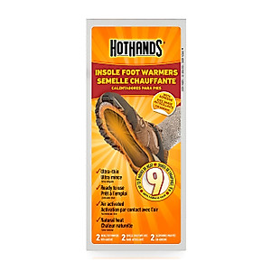 HotHands Insole Foot Warmers - Long Lasting Safe Natural Odorless Air Activated Warmers - Up to 9 Hours of Heat - 16 Pair , Black