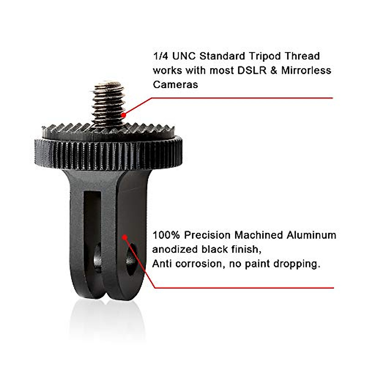 Tripod Mount for Gopro Tripod Adapter 1/4-20 Camera Mount Adapter Mount Tripod Fits GoPro Hero Sony Xiaomi yi Sjcam Action Cameras and Other Standard 1/4 Accessories