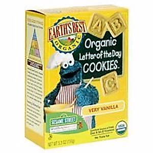 Earth's Best Organic Letter of The Day Very Vanilla Cookies - Case of 6 - 5.3 oz.