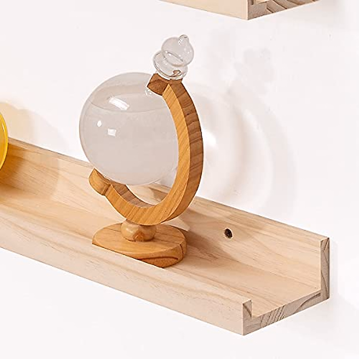 MBYD 24 Inch Floating Shelves Natural Wood Set of 3, Wall Mount Picture Ledge Wooden Wall Shelf for Home Decoration for Bedroom, Living Room, Office, Kitchen, 3 Same Dimensions