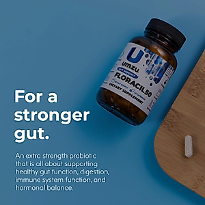 UMZU Floracil50 - 50 Billion CFU - Support Gut Health, Immune System & Digestion - With Lactobacillus reuteri, Lactobacillus rhamnosus & Bifidobacterium - 30 Day Supply - 30 Capsules