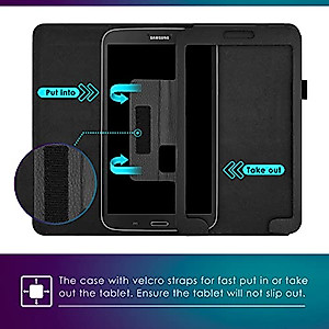 DETUOSI Slim Case for Samsung Galaxy Tab 3 8.0" 2014 (SM-T310/T311/T315), Ultra Thin Lightweight Folio Folding PU Leather Full-Body Protective Tablet Book Cover + Multi-Angle Stand + Magnetic Closure