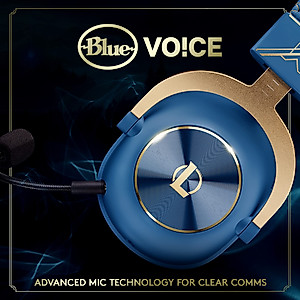 Logitech G PRO X Gaming Headset - Blue VO!CE, Detachable Microphone, Comfortable Memory Foam Ear Pads, DTS Headphone 7.1 and 50 mm PRO G Drivers, Official League of Legends Edition