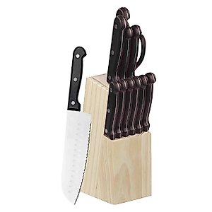 Home Basics 13 Piece Block in Black Knife Set, One Size
