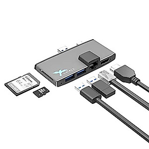 IMD-SUR331 Docking USB Hub for Surface Pro5 with LAN Port, Silver