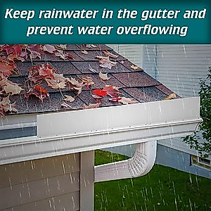 Daisypower 8 Pack Gutter Valley Splash Guards,Rainwater Roof Rain Diverter Downspout Gutter Guards for House Shingle Straight Roofs Corner,10 Inch Each