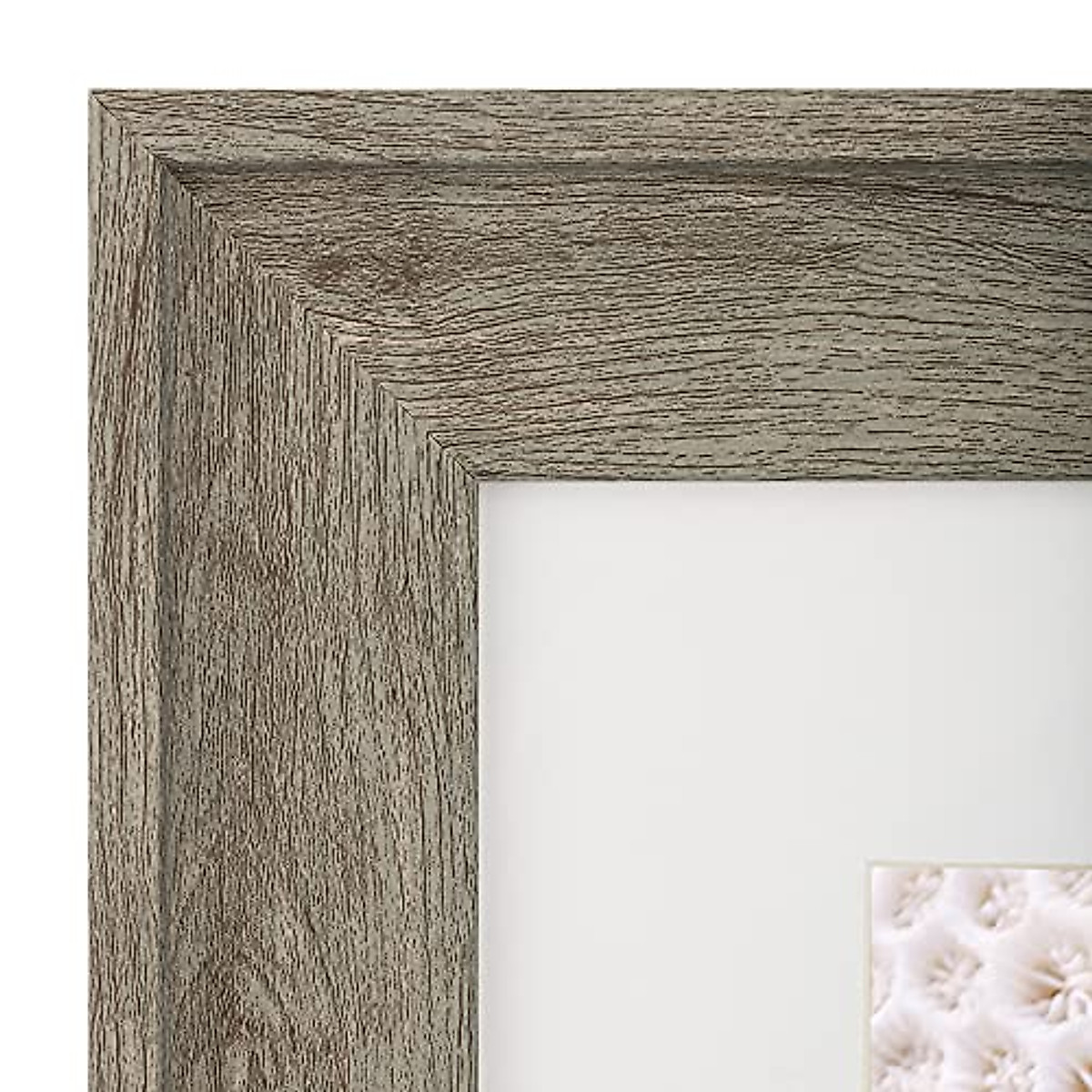 Instapoints 6 Piece Picture Frame Set in Multiple Decorative Art Prints & Hanging Template Gallery Wall Kits, Multi Size, Gray