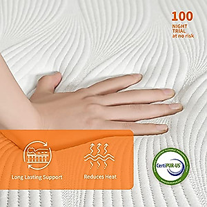 ESHINE 14 Inch Memory Foam Hybrid Mattress - 319 Independent Pocket Innersprings - Mattress in a Box - Edge Support - Medium Firm Mattress, Twin XL