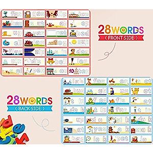 Officygnet Learning Educational Toys and Gift for 3 4 5 6 Years Old Boys and Girls - See & Spell Matching Letter Game for Preschool Kids - 80 Pcs of CVC Word Builders for Toddler Learning Activities