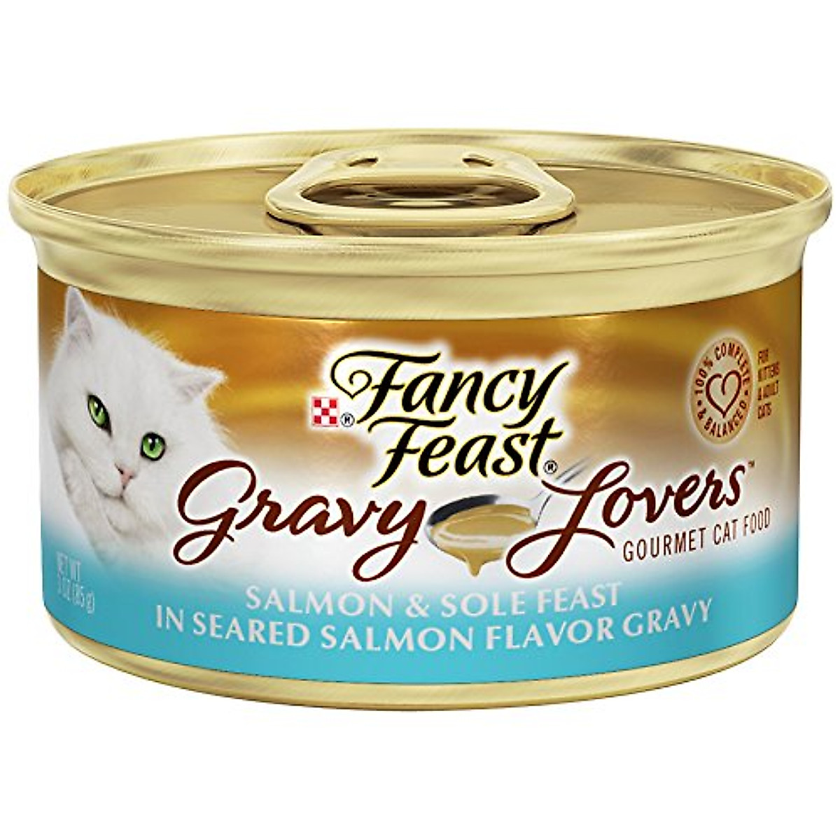 Fancy Feast Gravy Lovers Salmon and Sole Feast in Seared Salmon Flavor Gravy 24 Pack