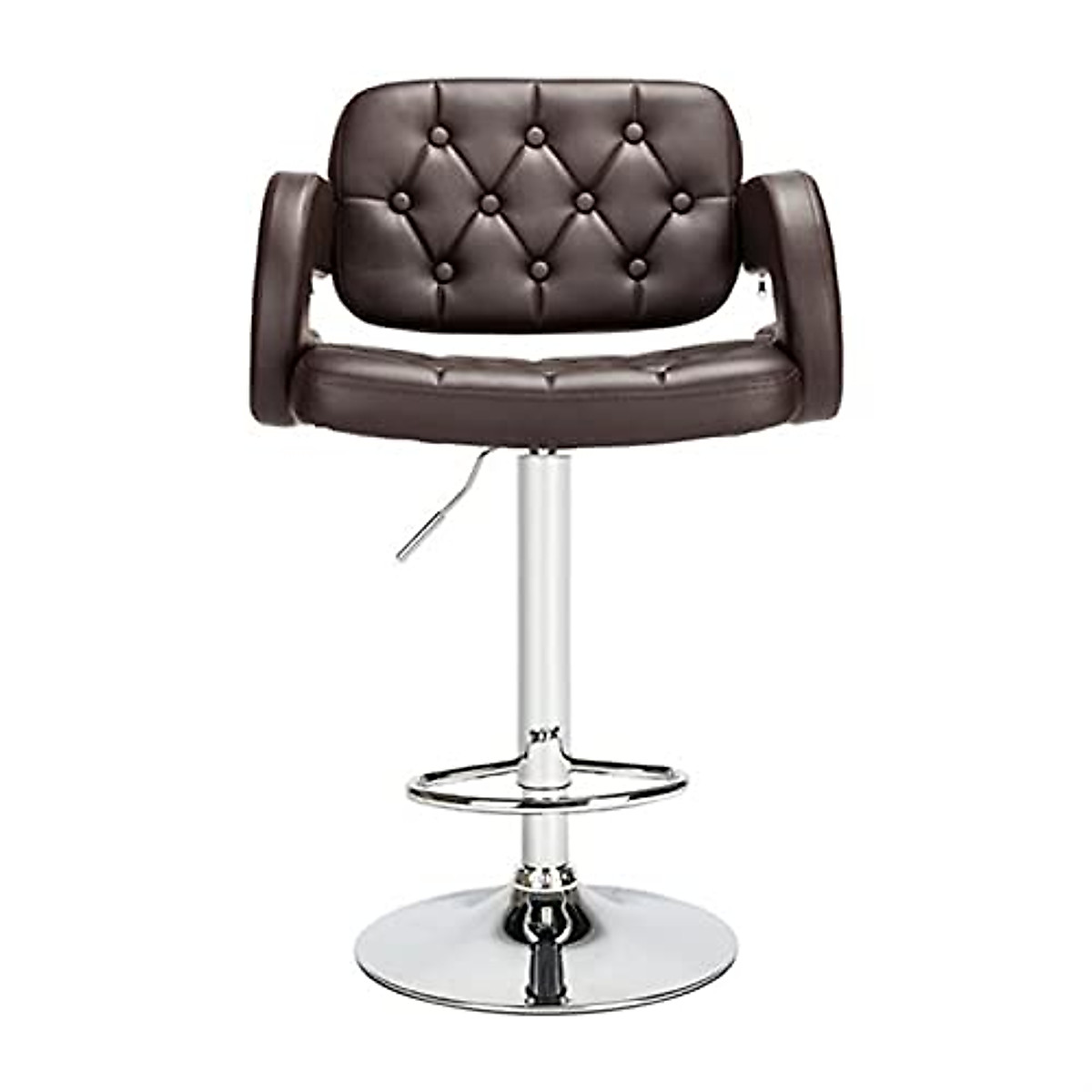 WSZJJ 2pcs Adjustable High Type with Disk armrest Square Backrest Button Design Bar Stools Spa Tattoo Facial Massage Salon Furniture