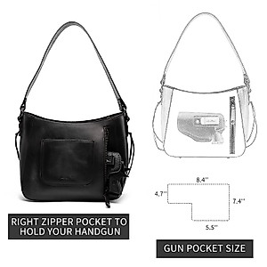 Montana West Genuine Leather Purses For Women Large Purse and Handbags Tote bag with Holster MWL-G002BR