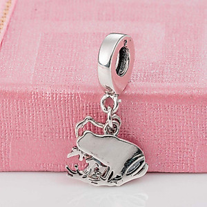 CHESIRT Puerto Rico Map Flag Charm, Frog Pendant Charm,Animal Enamel Charm 925 Sterling Silver Fit European Bracelet&Necklace