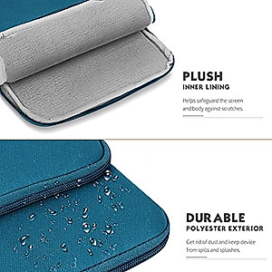 MoKo Laptop Sleeve Bag for 13.3-14 Inch, Notebook Carrying Case with Pocket Fits MacBook Pro M2 14" /13" M2/M1 Pro/M1 Max 14.2 2023-2021/Air 13.6" M2 2022, Surface Pro 9/8 13", Peacock Blue