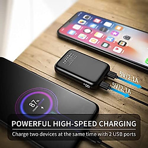 MRBIU 5v 2a Heated Vest Battery Pack,Micro Power Bank 10000mah for Heated Jacket,Dual USB LCD Display Portable Charger,External Battery for iPhone, Android etc.