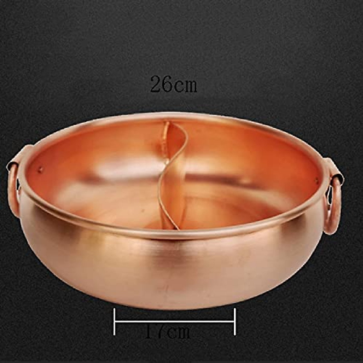 TAOBAO Household Hot Pot Copper Pot, Induction Cooker Hot Pot Thickened Hot Pot, Mandarin Duck Pot
