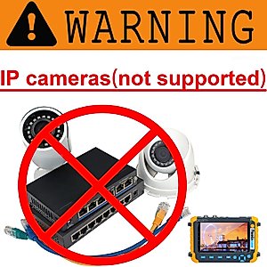 AHD CCTV Monitor Camera Tester IV8W 5 Inch 4-in-1 8MP AHD TVI 8MP CVI CVBS 1080P Coaxial HD Video Testerr Support RS485 PTZ Controller/UTP Cable Test/VGA HDMI Input/DC12V Output