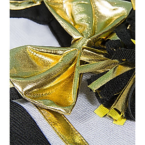 Metallic Gold & Black Cheerleader Teddy Bear Clothes Fits Most 14"-18" Build-A-Bear & Make Your Own Stuffed Animals