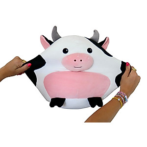 Snuggaboos Daisy The Cow Squish: 13-Inch Original Super Soft Plush Pillow Toy – Adorable and Cuddly Cow Stuffed Animal Plushie for All Ages for Kids and Adults