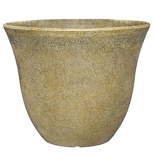 Classic Home and Garden Honeysuckle Planter, Patio Pot, 13" Fossil Stone (2)