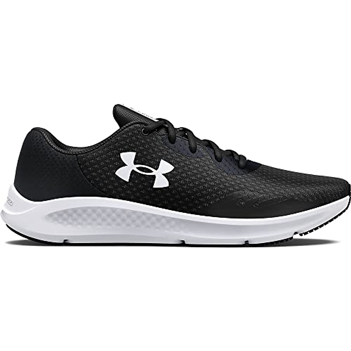 Under Armour Men's Charged Pursuit 3 Running Shoe, Black (001)/White, 13