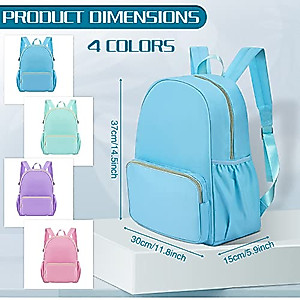 Cunno 4 Pieces Nylon Backpack for School Preppy Bookbags Bulk Girls Boys DIY School Bags Travel Toddler Backpack Waterproof Travel Bag Pack for Teenage Girls Students Back to School