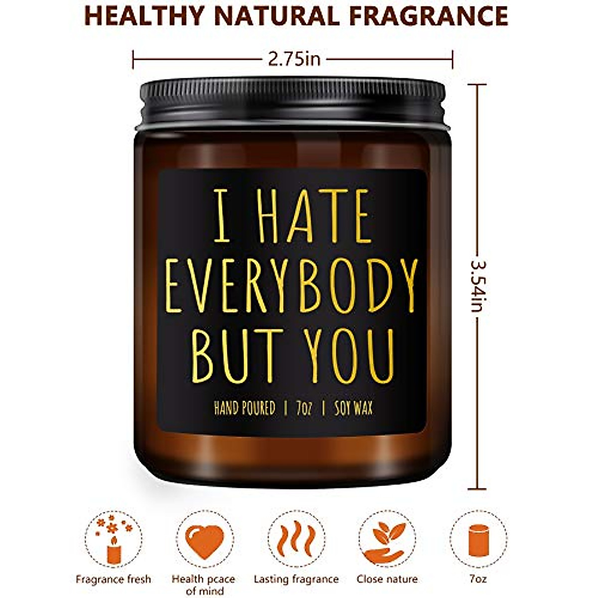 Lavender Scented Candles- Best Friend Birthday Gifts for Women-Coworker Leaving Gift-Funny Gifts-Friendship Gifts-Gifts for Friends Female, Mom, Sister-Valentine’s Christmas Day Gifts(7oz)