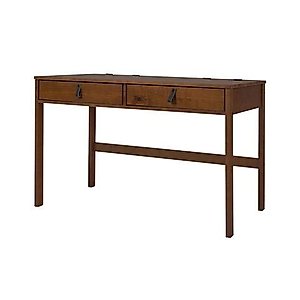 memomad Bali Home Office Solid Wood Desk with Drawers (Caramel)