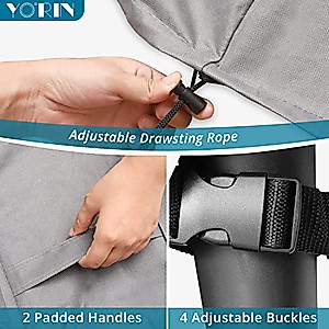 YORIN Outdoor Patio Furniture Covers 600D Heavy Duty 76" x 32.5" x 33" 100% Waterproof Loveseat/3-Seater Couch Cover UV Resistant Outside Couch Sofa Covers with 2 Air Vents, 2 Handles, 4 Buckles