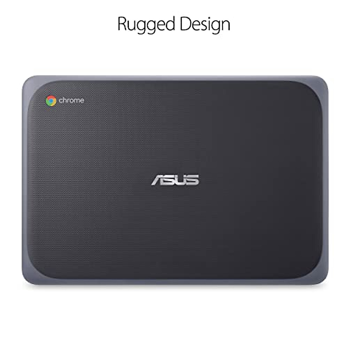 ASUS 2022 Newest Chromebook Laptop, 11.6 inch HD Display, MediaTek Quad-Core Processor, 4GB RAM, 32GB eMMC, 256GB MicroSD Card, 180 Degree, Dark Grey, Education, Chrome OS, Bundle with JAWFOAL