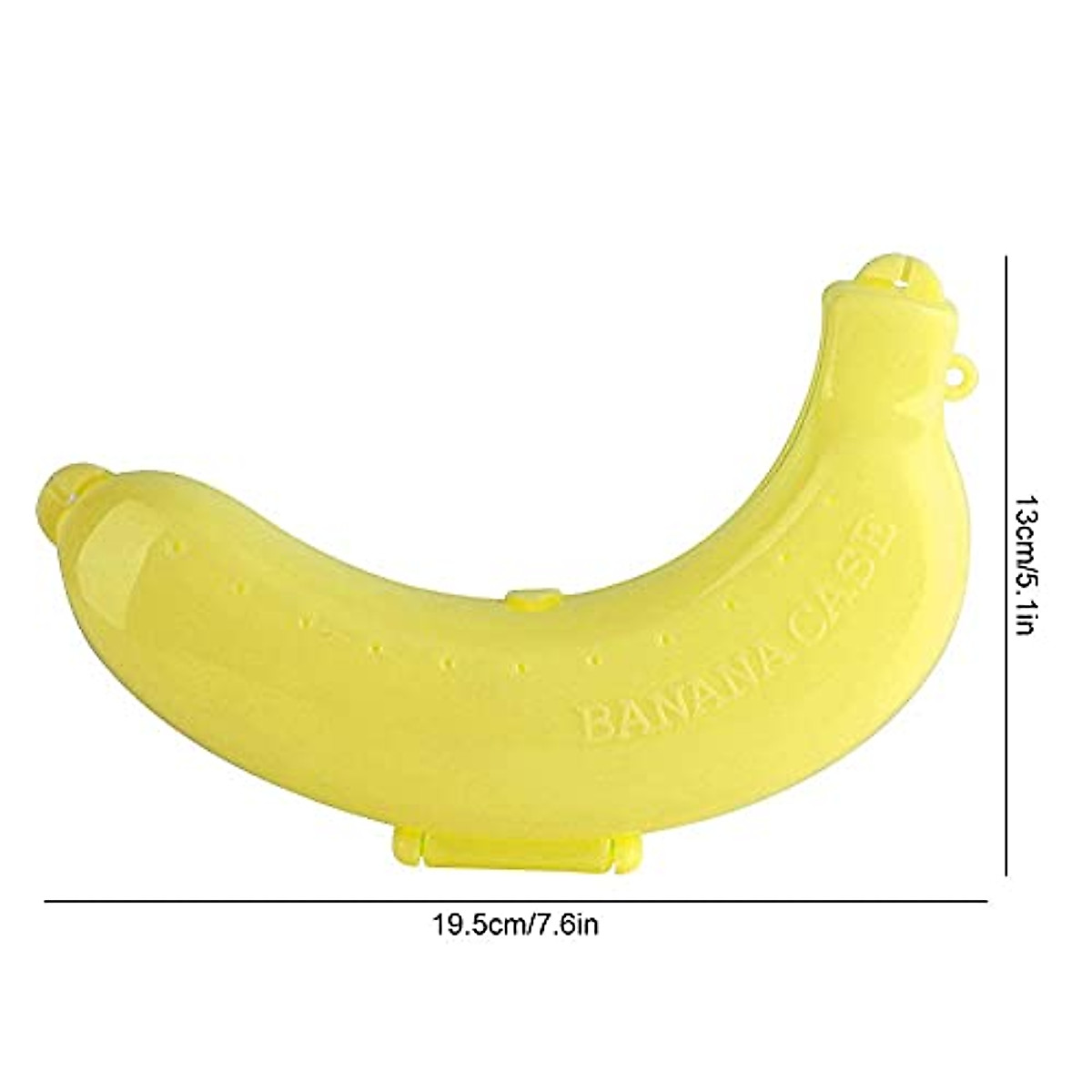 Banana Saver Container, Portable Banana Case Holder for Banana Storage Cute Banana Protective Case Lunch Fruit Storage Box(Yellow)