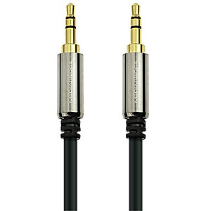 Mediabridge 3.5mm Male To Male Stereo Audio Cable (8 Feet) - Step Down Design for iPhone, iPod, Smartphone, Tablet and MP3 Cases