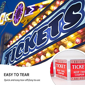 L LIKED Raffle Tickets Double Roll 2000 Tickets Consecutively Numbered 50/50 Raffle Tickets for All Event Party Prize Drawing Perforated Stubs (Easy Read Red)
