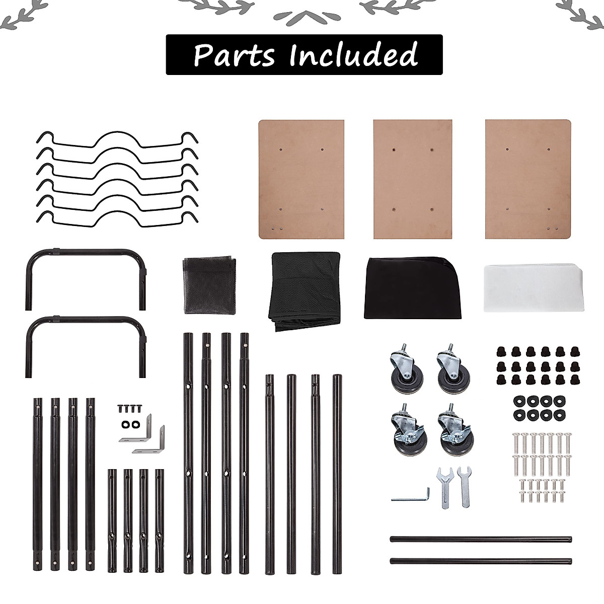 STORAGE MANIAC 3-Section Laundry Sorter with Foldable Ironing Board, Heavy-Duty Rolling Laundry Cart with and Removable Bags, Triple Laundry Hamper with Wheels, Matte Black