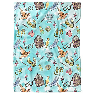 Harry Potter Lightweight Baby Blanket, 30"X40", Water Color Pattern Unisex for Infants Girls & Boys