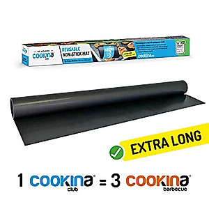 COOKINA Reusable Non-Stick Mat – Extra-long and 100% Non-Stick, Easy to Clean and Cut to Size for the Oven and Barbecue