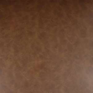 Nathan James Nelson Bar Stool with Leather Cushion and Metal Base, 24", Warm Brown/Black