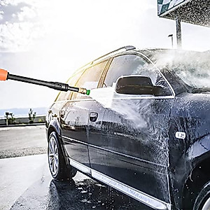 ENJOETY 20V Cordless Pressure Washer, 435PSI Portable Car Cleaner3.0Ah Li-Ion Battery, Two Professional Nozzles, Hose, Fast Charger and Foam Pot, Used for Car and Ground Washing, Garden Watering