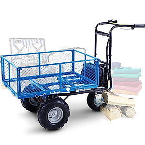 G GreatCircleUSA Mini Wood Chipper Shredder Mulcher & Landworks Utility Cart Hand Truck [Bundle Deal]
