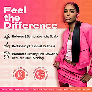 Bronner Bros Argan Oil & Coconut Super Gro - Hair Gel for Dry Itchy Scalp Treatment, Moisturizer, Reduces Dryness & Split-Ends - Made with Vitamin A, E, D, Sage, Argan Oil & Coconut Oil - 6 oz