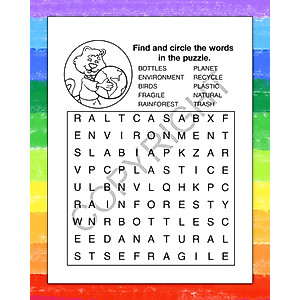 ZOCO - Keep Our Environment Clean - Kids Coloring Books (25 Bulk Pack, Without Crayons) - Conservation, Recycling - Earth Day Supplies - Educational Activities for Kids