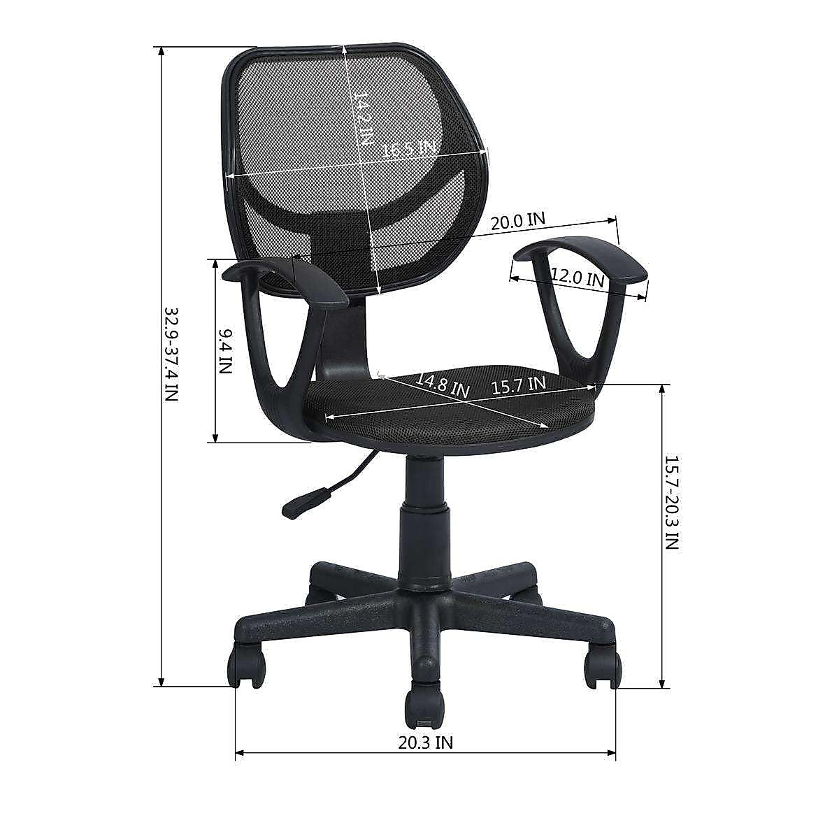 MNHW Adjustable Ergonomic Mesh Swivel Computer Office Desk Task Rolling Chair FilinyDF Gaming Chair Office Chair Desk Chair Computer Chair Home Office Desk Chairs Gamer Chair Office Chairs Rolli