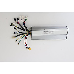 HALLOMOTOR 35A 36V 48V 1000W 1200W Brushless Ebike Controller DC Sine Wave Silver 35A Regenerative Reverse Function + KT LCD8H Color Matrix Display Meter Control Panel