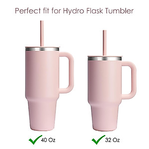 For Hydro Flask Tumbler Straw Lid, 3PCS Straw Cover for Hydro Flask Water Bottles, Silicone Straw Cap for Hydro Flask Cups, Silicone Accessories for Hydro Flask Stainless Steel Tumbler 32Oz 40Oz