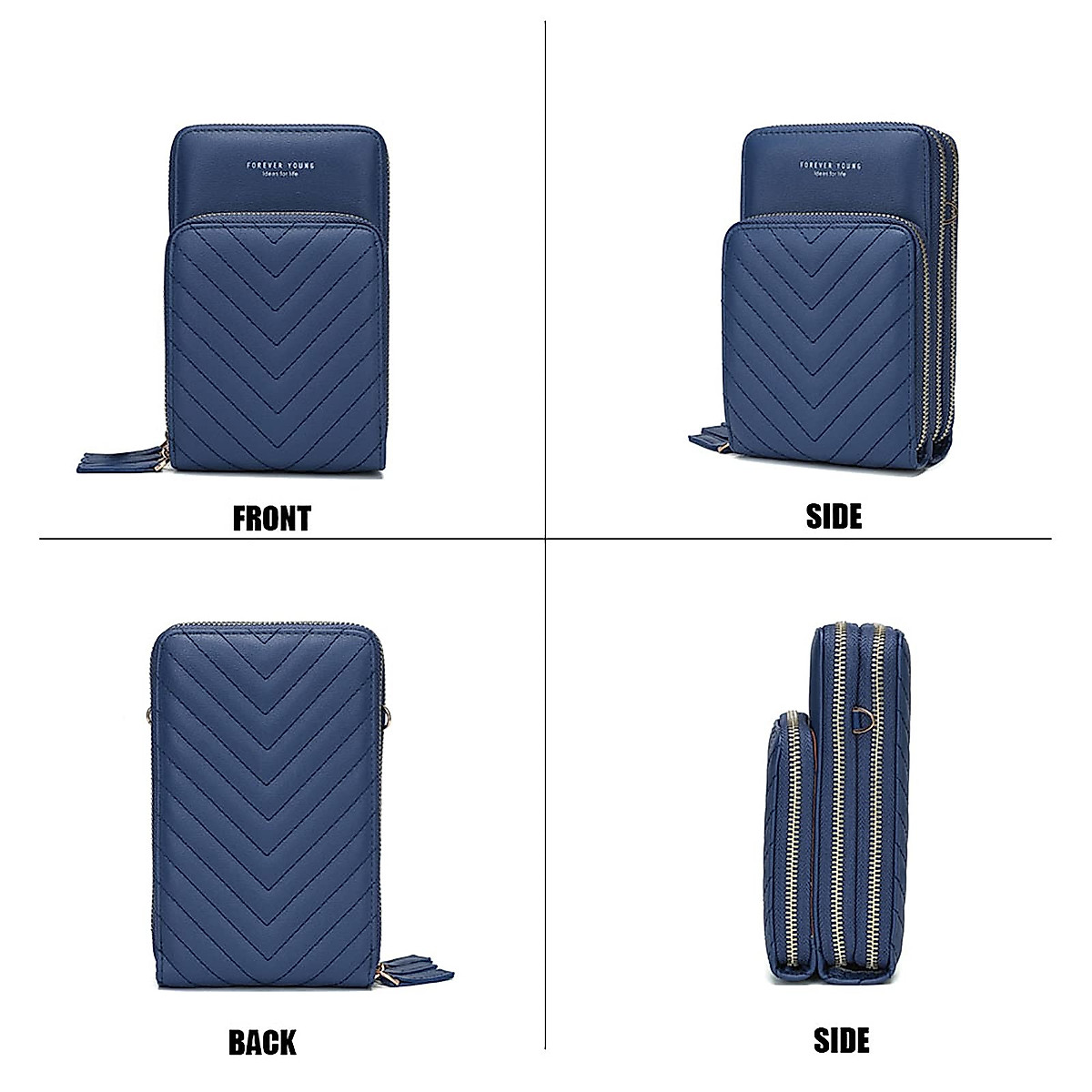 myfriday Small Crossbody Cell Phone Purse for Women, Mini Messenger Shoulder Handbag Wallet with Credit Card Slots