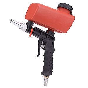 Pneumatic Sandblasting Gun, Small Handheld Sand Blaster Machine Blasting Tool 90PSI 21lbs Capacity