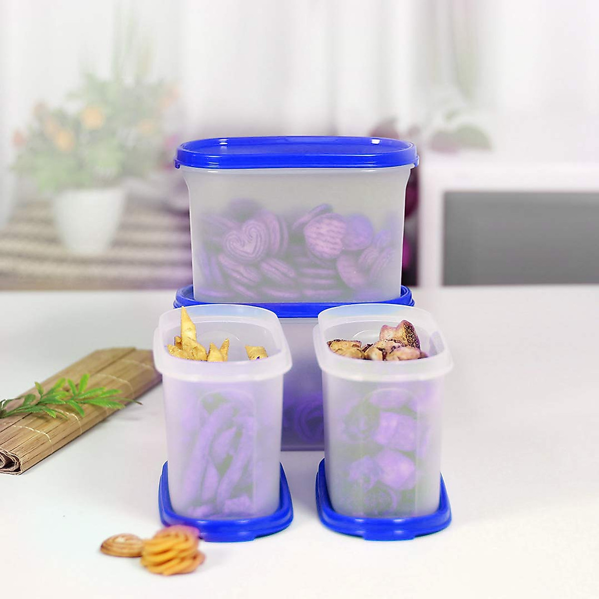 Tupperware Modular Mates Oval 2 Container Set, 1.1 Litres, 4-Pieces